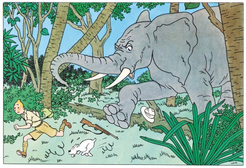 Tin Tin 1 viñeta 2 - Tin Tin en el congo - Editorial Juventud