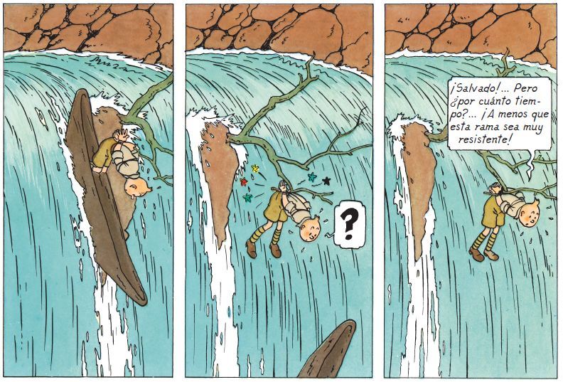 Tin Tin 3 viñetas - Tin Tin en el congo - Editorial Juventud